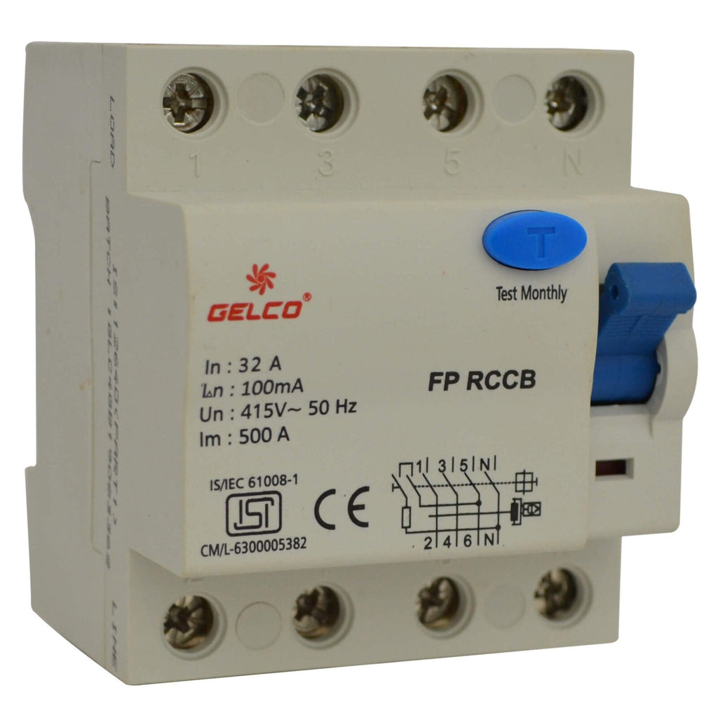 4-Pole RCCB – Gelco Electronics Pvt. Ltd.