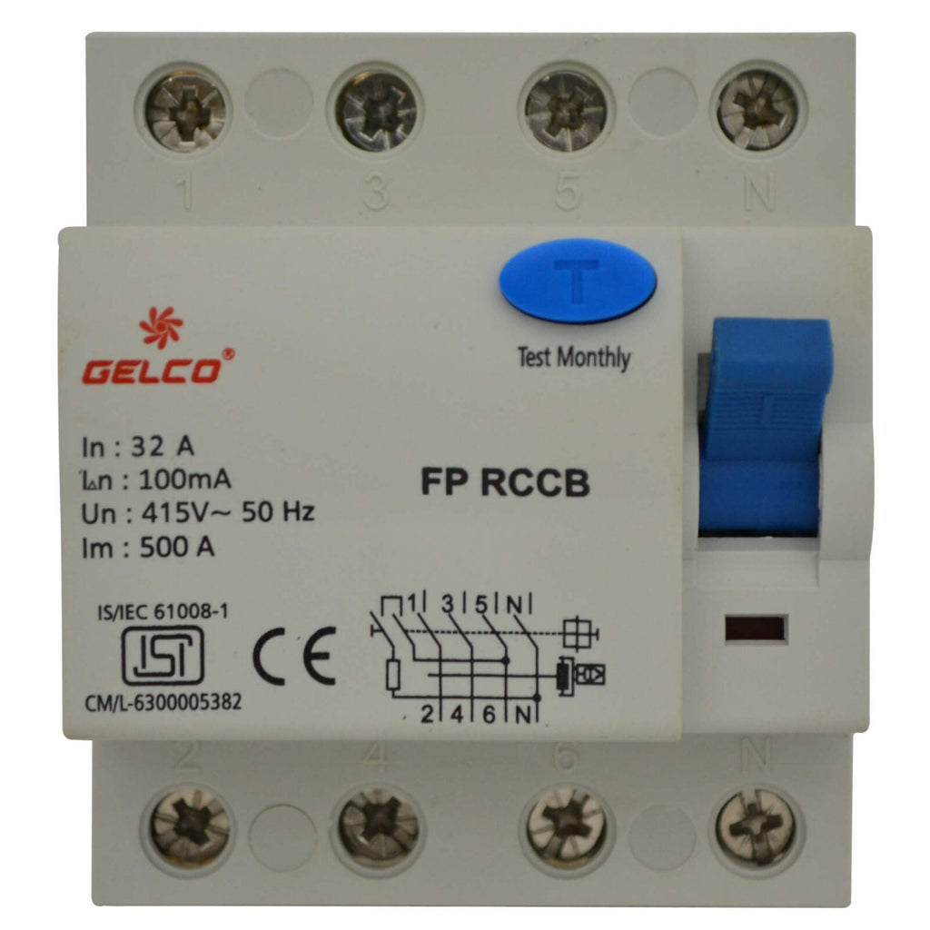 4-Pole RCCB – Gelco Electronics Pvt. Ltd.
