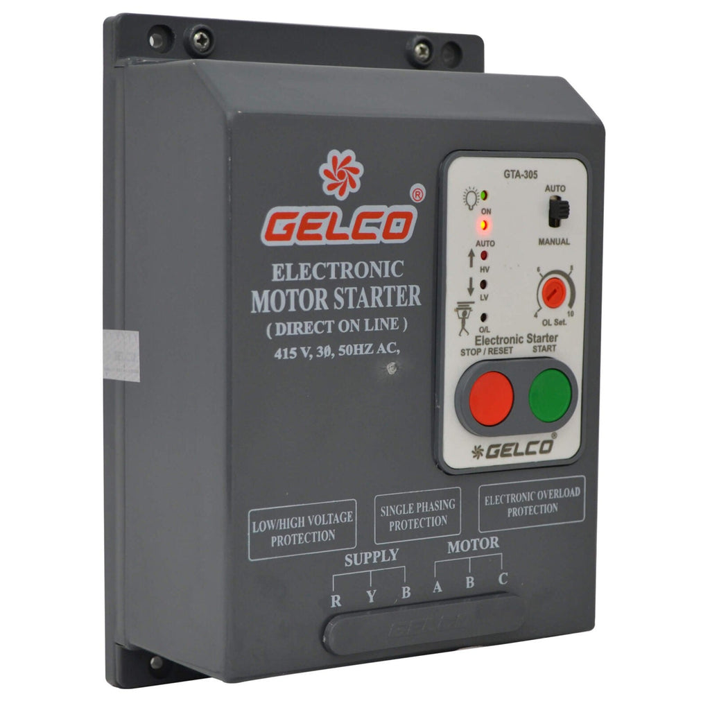Gelco GTA 3 Phase Electronic Starter - Auto On Facility for Enhanced P ...